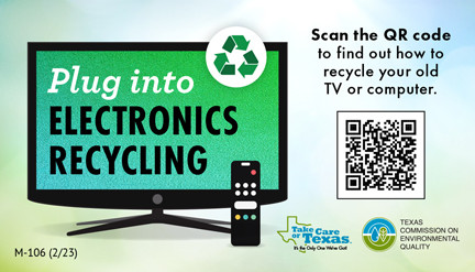 Electronics Recycling Sticker | Take Care of Texas